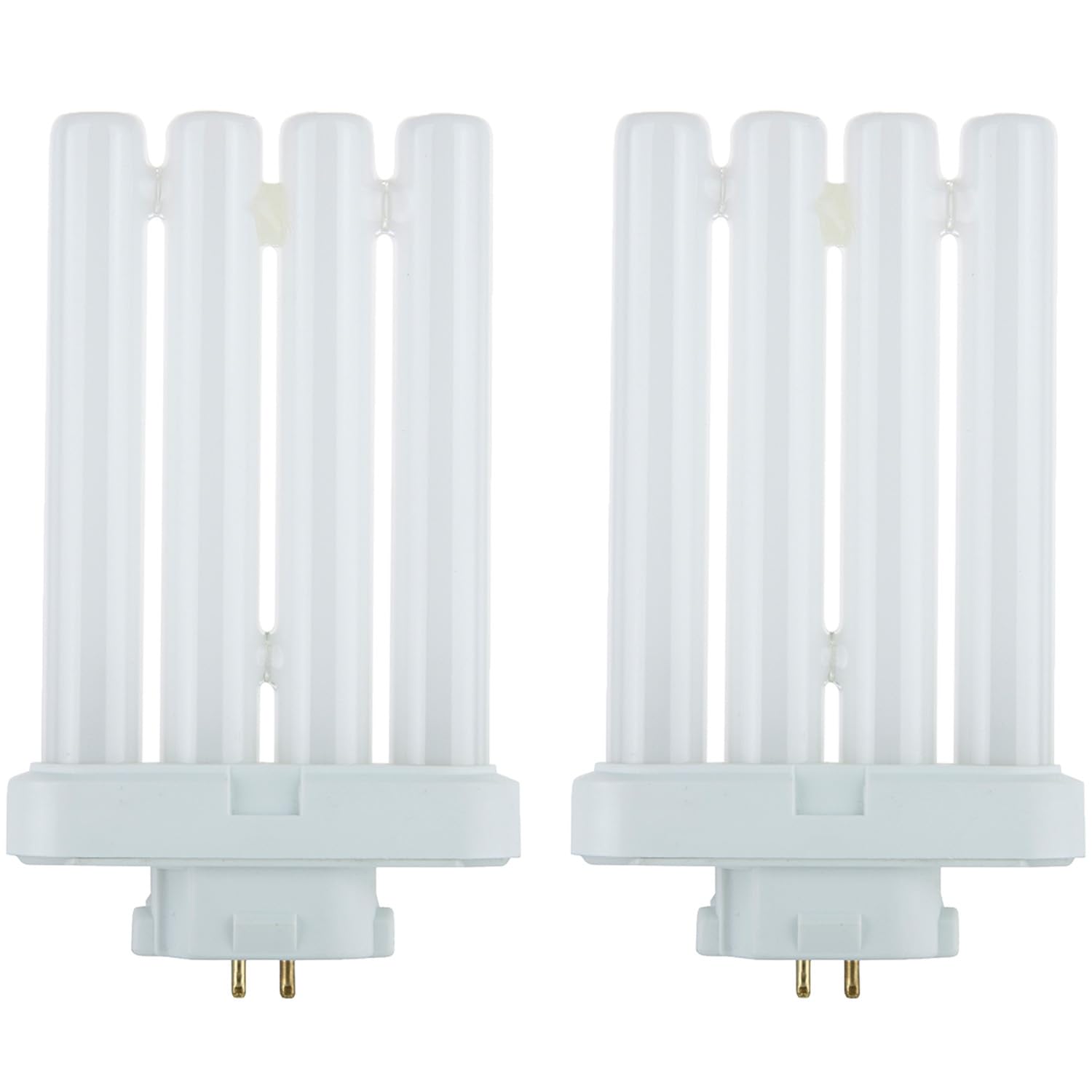 Sunlite FML27/65K/2PK Quad Tube Plug-in Compact Fluorescent Lamp, FML 4-Pin, 27 Watts, 1500 Lumens, 6500K Daylight, 4-Pin (GX10q4) Base, 120 Volts, 2 Pack