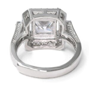 Weiss Radiant Cut CZ Engagement Ring and Cocktail Ring - ADJUSTABLE sizes 6 thru 11