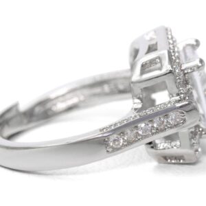 Weiss Radiant Cut CZ Engagement Ring and Cocktail Ring - ADJUSTABLE sizes 6 thru 11