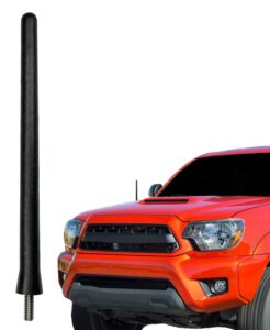 antennamastsrus - short rubber antenna fits toyota tacoma (1995-2015) - usa stainless steel threading - the original replacement 6 3/4 inch accessories - car wash proof - internal copper coil