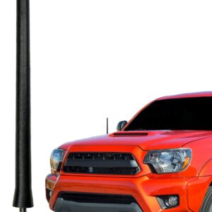 AntennaMastsRus - Short Rubber Antenna fits Toyota Tacoma (1995-2015) - USA Stainless Steel Threading - The Original Replacement 6 3/4 Inch Accessories - Car Wash Proof - Internal Copper Coil