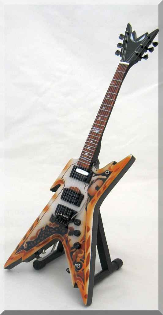 ARTSTUDIO35 Miniature Guitar Razorback Rustic Pantera