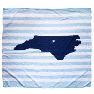 twig & bale chapel hill north carolina baby blanket organic cotton muslin swaddle blanket - 47" x 43" - fans of unc baby gift for boys girls receiving blankets