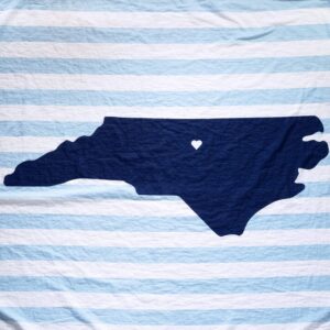 TWIG & BALE Chapel Hill North Carolina Baby Blanket Organic Cotton Muslin Swaddle Blanket - 47" x 43" - Fans of UNC Baby Gift for Boys Girls Receiving Blankets