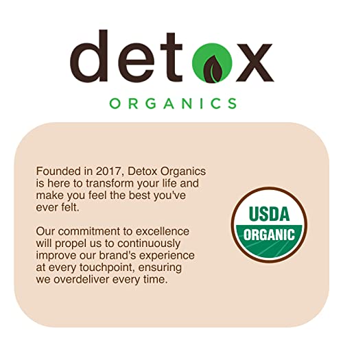 Detox Organics Chocolate Superfood Powder, Detox Cleanse for your Body, Bloating Relief, Immune Support Supplement Smoothie Detox Mix, Greens Blend Superfood, Low Carb, Vegan, Soy Free, Dairy Free