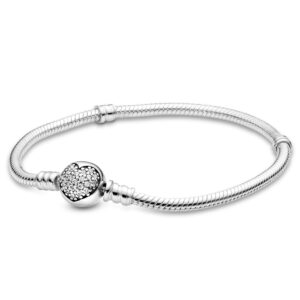 pandora sparkling heart, clear cz