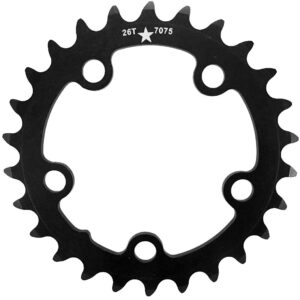 usamade 74mm bcd 5-bolt sharktooth pro mountain chainring made in usa (26 tooth)