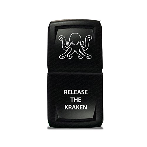 CH4X4 Rocker Switch V2 Release The Kraken Symbol 2 - Blue Led