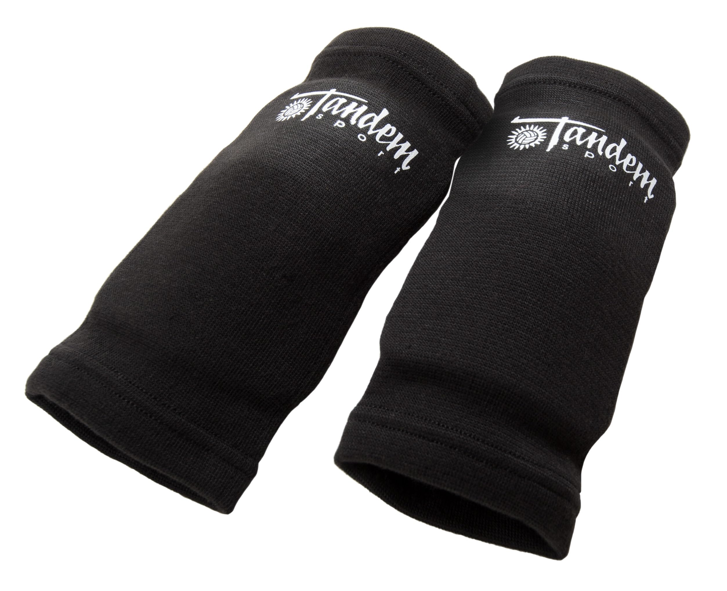 Tandem Sport Volleyball Elbow Pads - Volleyball Pads for Floor Burns and Bruises - Non-Bulky Volleyball Elbow Pads - Black