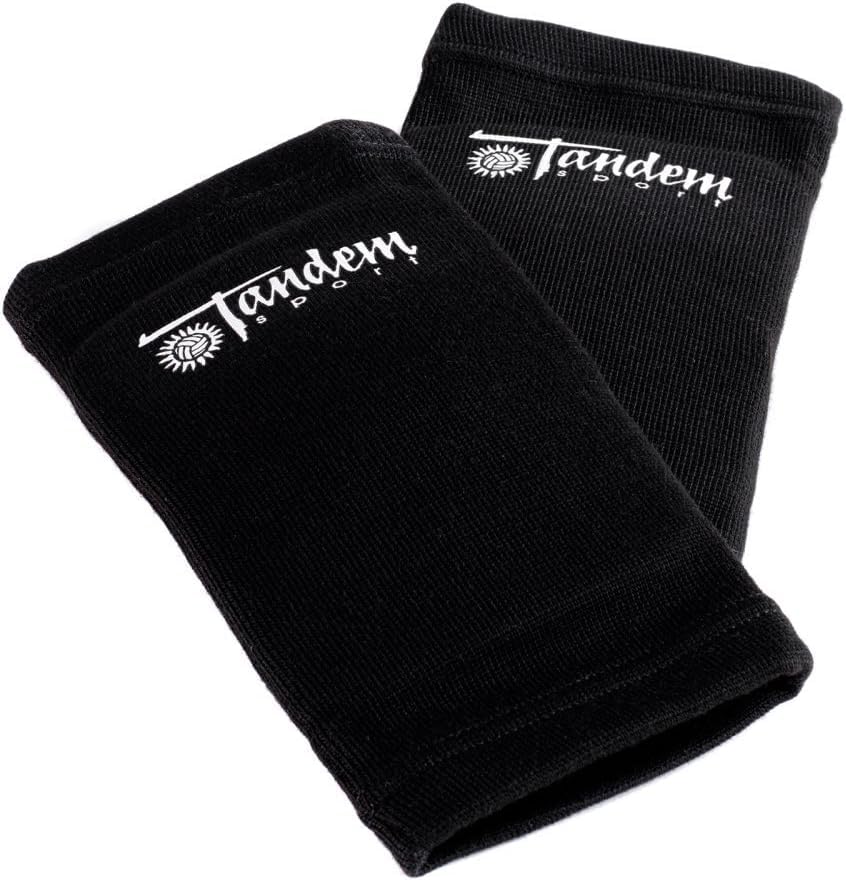 Tandem Sport Volleyball Elbow Pads - Volleyball Pads for Floor Burns and Bruises - Non-Bulky Volleyball Elbow Pads - Black