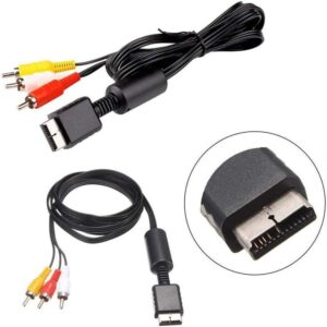 TRADERPLUS 6FT AV to RCA Composite Cable Cord for Sony Playstation 2 (PS2), Playstation 3 (PS3)