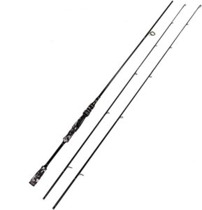 entsport camo legend 2-piece 7-feet spinning rod 24 ton carbon fiber spincasting fishing rod with 2 tips - medium and medium heavy portable spin bass fishing rod