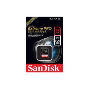 SanDisk Extreme Pro - Flash Memory Card - 32 GB - SDHC UHS-II - Black