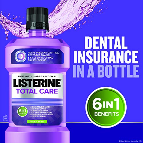 Listerine Total Care Anticavity Mouthwash, Fresh Mint, 3.2 Ounce