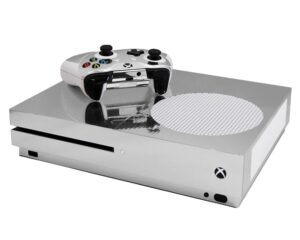 silver chrome mirror - vinyl decal mod skin kit by system skins - compatible with microsoft xbox one slim (xb1 slim)