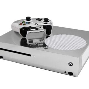 Silver Chrome Mirror - Vinyl Decal Mod Skin Kit by System Skins - Compatible with Microsoft Xbox One Slim (XB1 Slim)