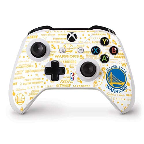 Skinit Decal Gaming Skin compatible with Xbox One S Controller - Officially Licensed NBA Golden State Warriors Historic Blast Design