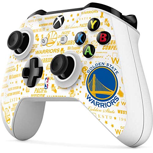 Skinit Decal Gaming Skin compatible with Xbox One S Controller - Officially Licensed NBA Golden State Warriors Historic Blast Design