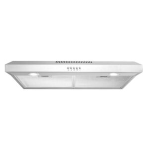 cosmo 5u30 30 in. under cabinet range hood with ducted/ductless convertible (kit not included), slim kitchen over stove vent, 3 speed exhaust fan, reusable filter, led lights in stainless steel