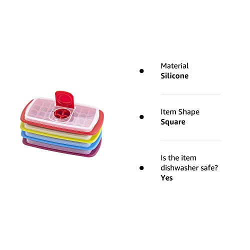 Joie Mini Ice Cube Tray with Lid and Flip & Fill Tabs, Assorted Colors (8541983721)