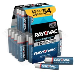 Rayovac Aa & AAA Alkaline Batteries 54 Pack