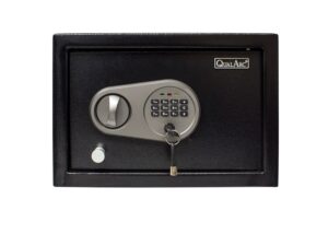 qualarc noch-11el solid steel drawer or wall safe keypad lock for handguns, electronics and valuables