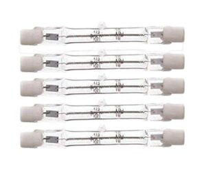 ctkcom 250-watt 3.1-inch t3 halogen bulbs(5 pack) - j type 78mm double ended 120 volts 250 watt t3 halogen bulbs r7s double ended filament flood lights quartz tube lamps 120v,5 pack