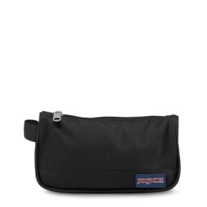 jansport medium accessory pouch, secure storage space for pens, power cords, pencil case, ideal for everyday essentials - black