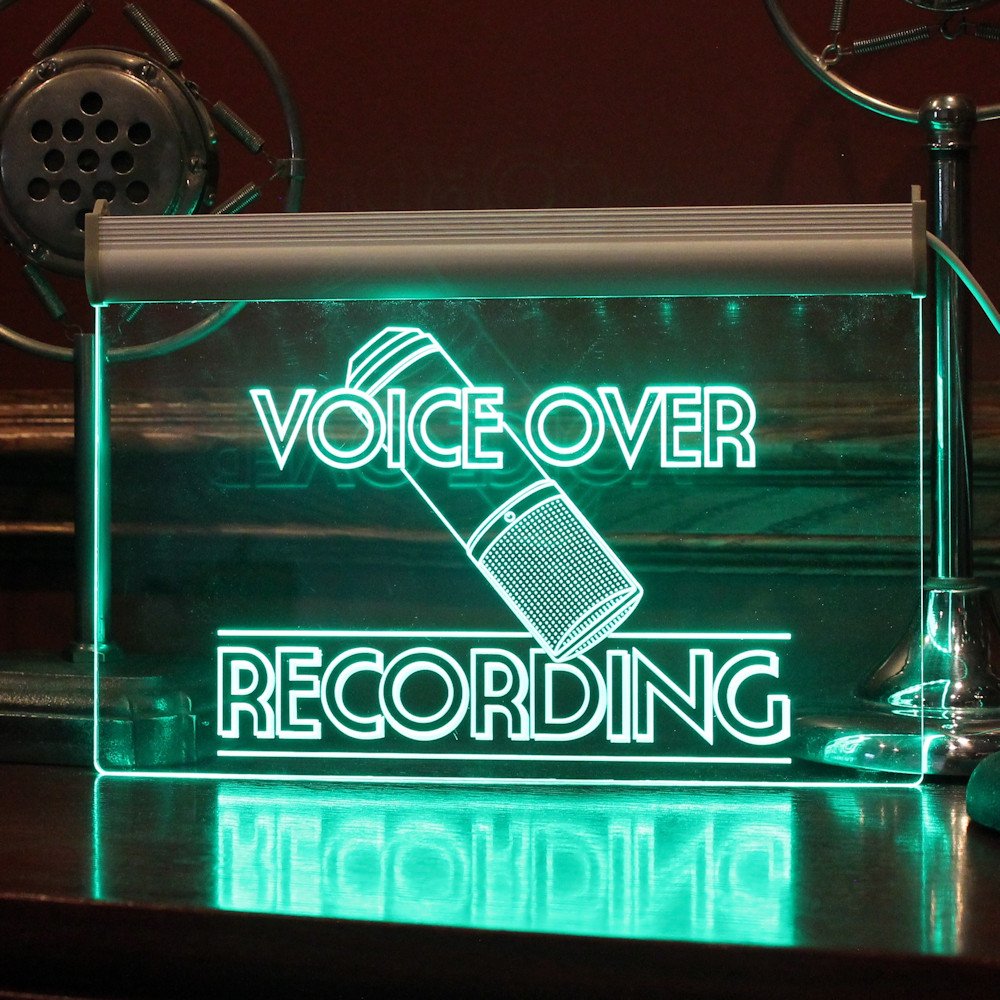 Multi-Color LED Voice Over Recording Sign with Remote Control