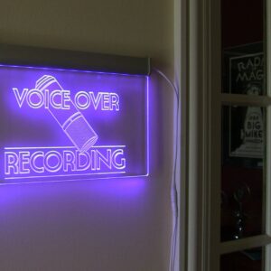 Multi-Color LED Voice Over Recording Sign with Remote Control