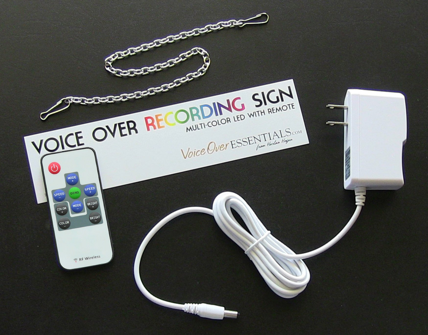 Multi-Color LED Voice Over Recording Sign with Remote Control