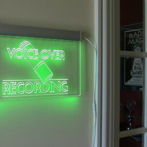 Multi-Color LED Voice Over Recording Sign with Remote Control