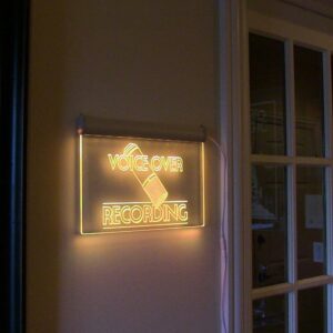 Multi-Color LED Voice Over Recording Sign with Remote Control