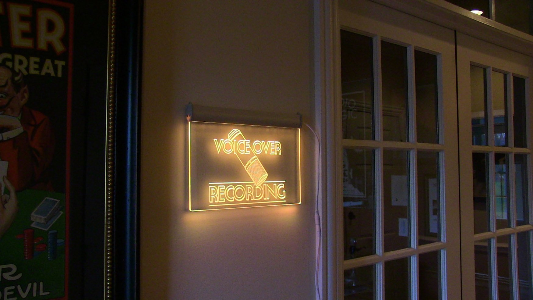 Multi-Color LED Voice Over Recording Sign with Remote Control