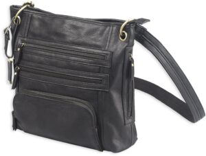 bulldog cases bdp-038 large cross body style purse with holster black (14" x 12" x 3")