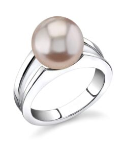 the pearl source 10-11mm genuine pink freshwater cultured pearl kasandra ring for women