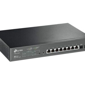 TP-Link 8 Port Gigabit PoE Switch | 8 PoE+ Ports @116W, w/2 SFP slots | Smart Managed | Limited Lifetime Protection | Support L2/L3/L4 QoS, IGMP and Link Aggregation (T1500G-10MPS)