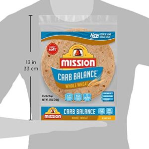 Mission Foods Carb Balance Whole Wheat Soft Taco, 8 ct 2 Bags 0g Trans Fat per serving