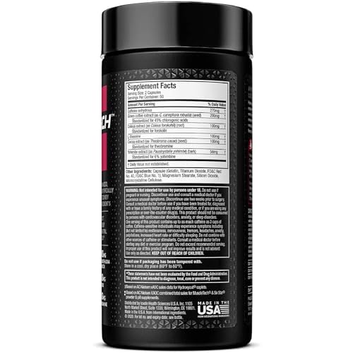 Hydroxycut Hardcore Elite - 100 Rapid-Release Thermo Caps, Pack of 2 - Energy & Focus - for Men & Women - 100 Total Servings