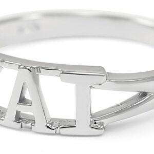 The Collegiate Standard Sigma Alpha Iota Music Fraternity Sterling Silver Sorority Ring with Greek letters