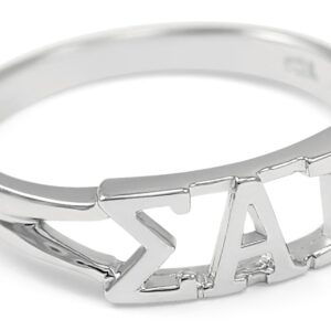 The Collegiate Standard Sigma Alpha Iota Music Fraternity Sterling Silver Sorority Ring with Greek letters