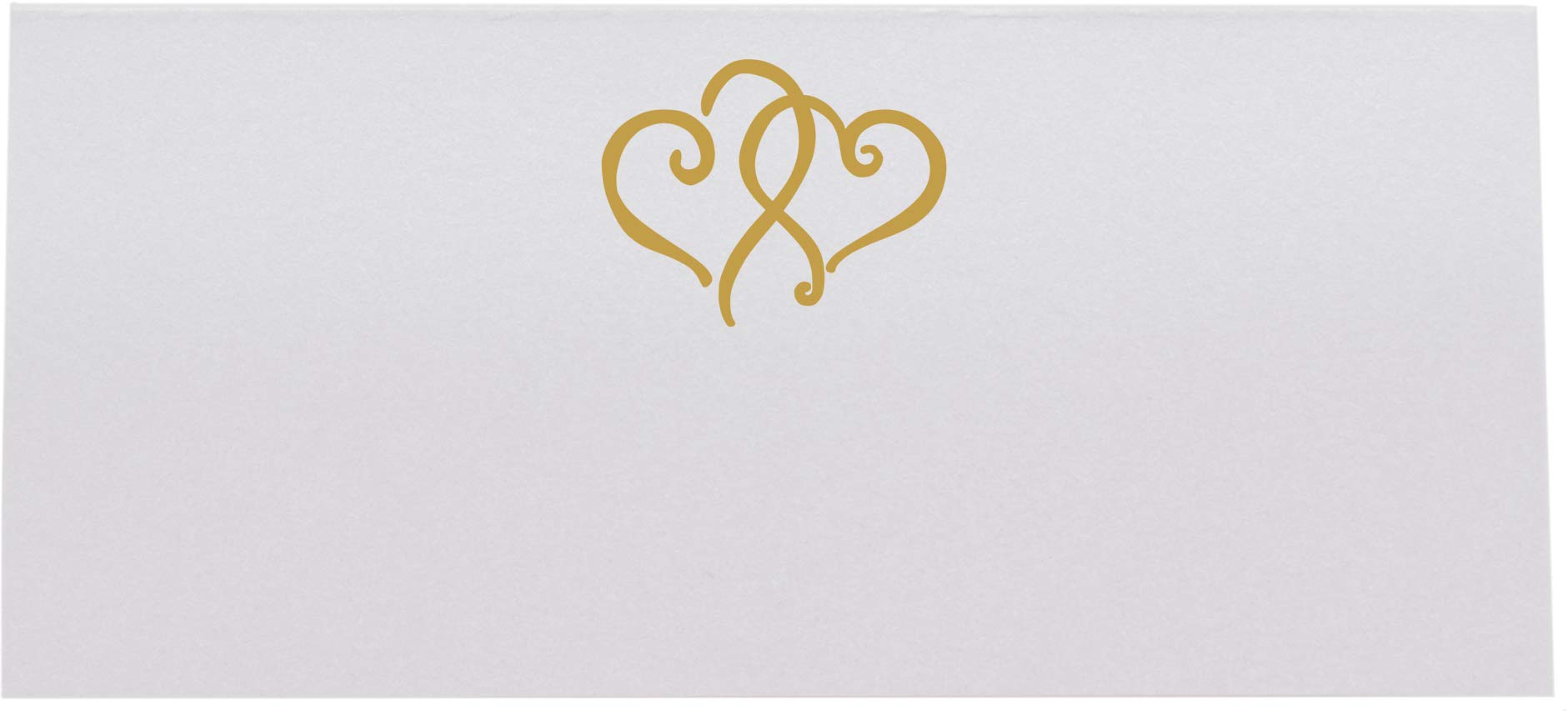 Linked Hearts Printable Place Cards, Gold (Choose Color), Set of 60 (10 Sheets), Laser & Inkjet Printers - Wedding, Party, Dinner, and Special Events - Made in the USA