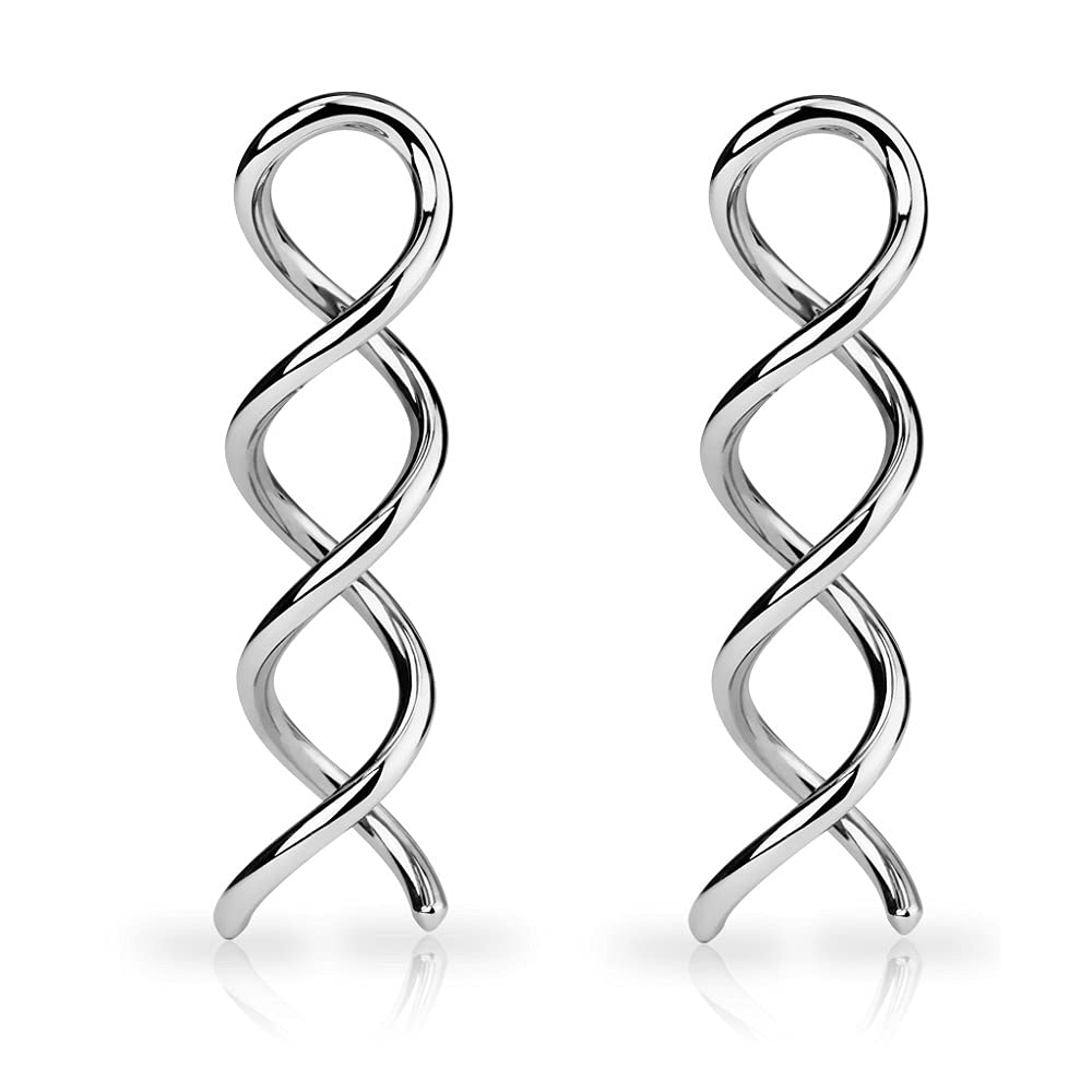 Pierced Owl 10-14GA 316L Surgical Steel Swirl Twist Taper Earrings, Sold as a Pair (10GA (2.4mm))