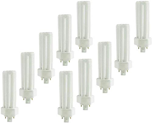 Circle (10 Pack) PLT-42W 841, 4 Pin GX24Q-4, 42 Watt Triple Tube, Compact Fluorescent Light Bulb