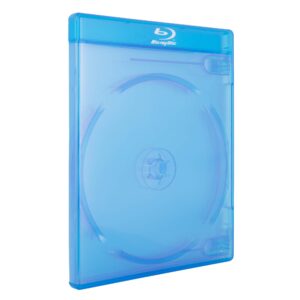 aceplus 25 double 2-disc blu-ray cases in 12mm standard thickness with silver screen printed logo (25-pack)