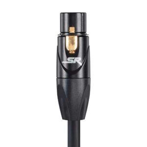 Monoprice XLR Male to XLR Female Cable - Microphone & Interconnect, Gold Plated, 16AWG, 6 Feet, Black - Stage Right Series