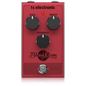 tc electronic blood moon phaser vintage-style phaser pedal with four-stage filter and all-analog circuit