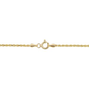 Kooljewelry 10k Yellow Gold Rope Chain Bracelet (1.8 mm, 7.5 inch)