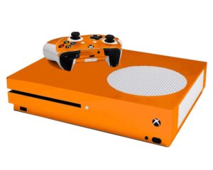 citrus orange - vinyl decal mod skin kit by system skins - compatible with microsoft xbox one slim (xb1 slim)