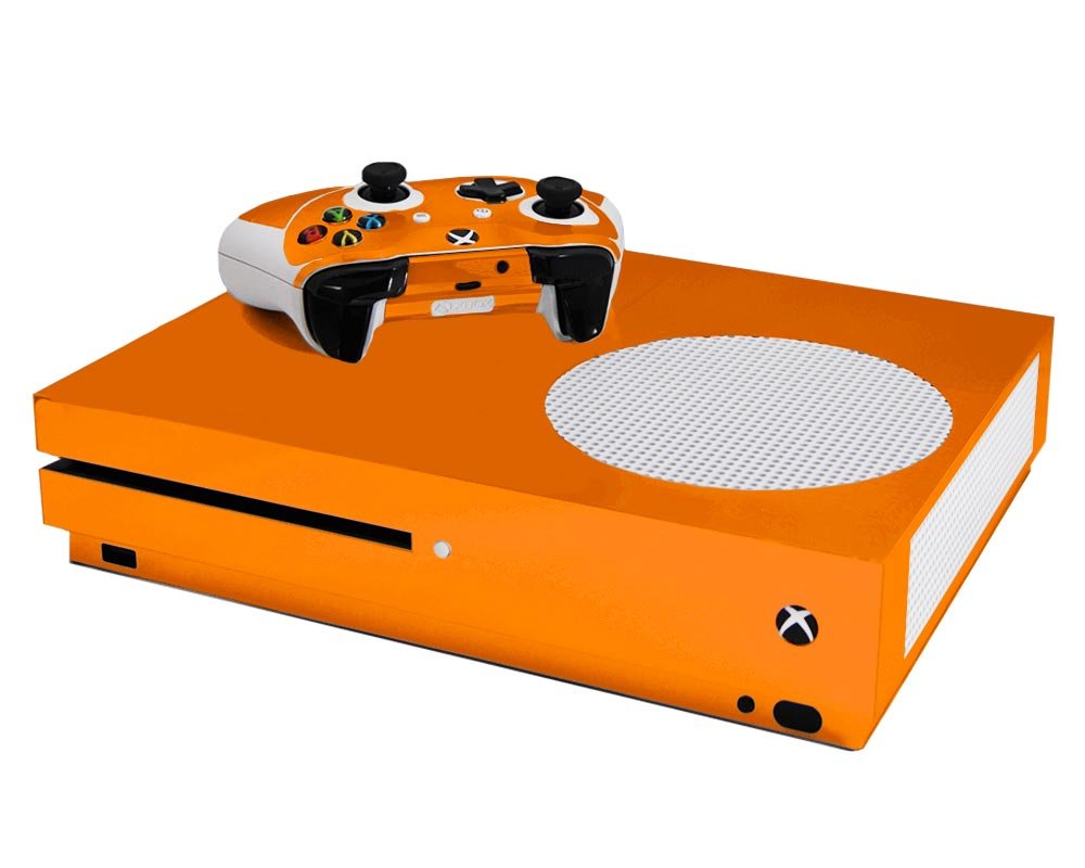 Citrus Orange - Vinyl Decal Mod Skin Kit by System Skins - Compatible with Microsoft Xbox One Slim (XB1 Slim)